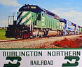 Burlington Northern 8" x 10" Metal Sign - A-Trains.com
