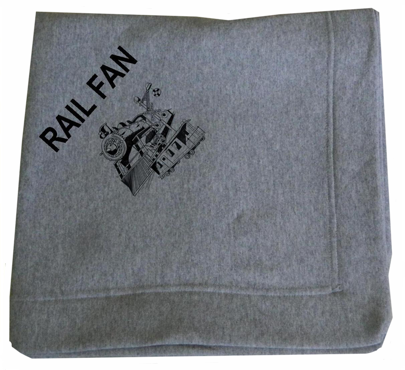 Railfan (Steam Locomotive) Embroidered Blanket - A-Trains.com