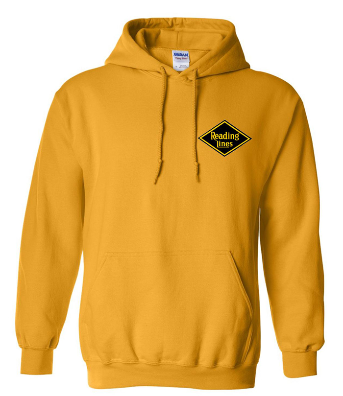 Reading Embroidered Gold Hoodie - A-Trains.com