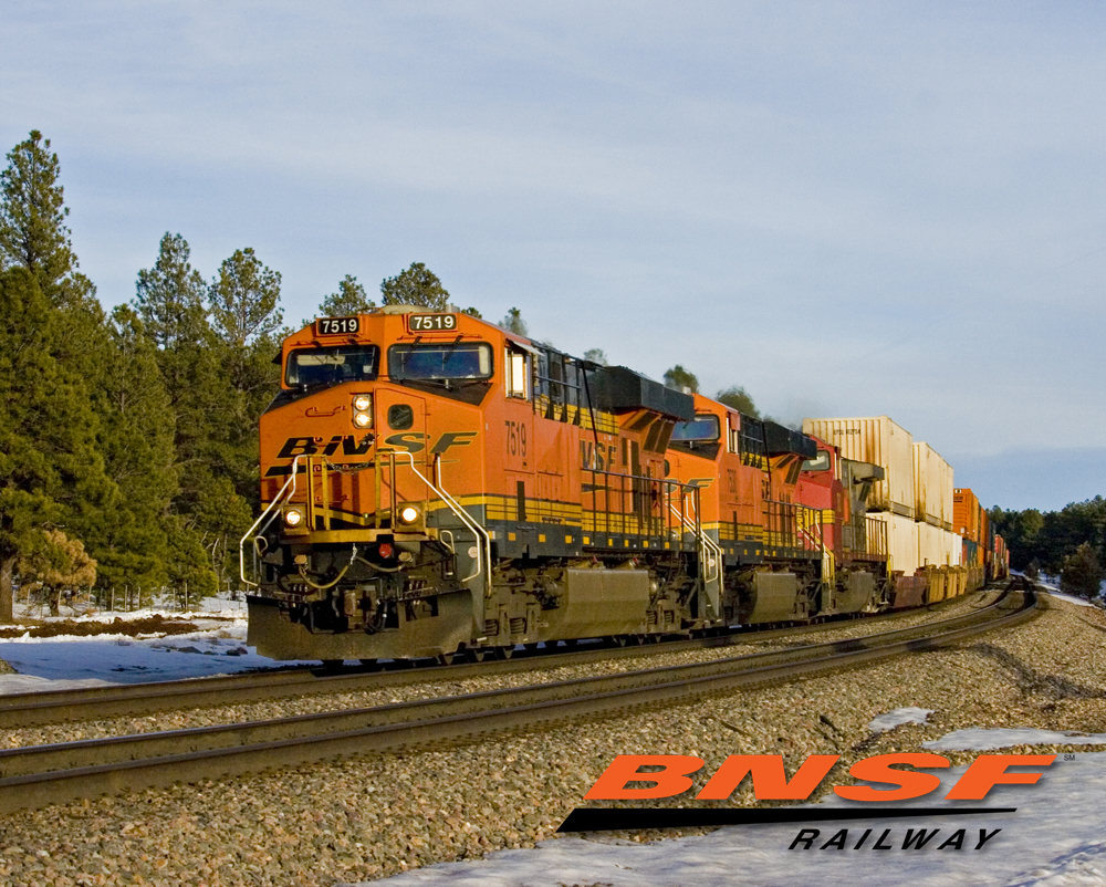 BNSF Near Williams Junction Photo Sign - A-Trains.com