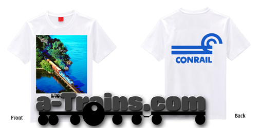 Conrail Railroad Logo Photo Train T-Shirts and Sweatshirts - A-Trains.com