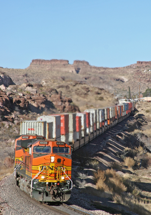 BNSF Arizona Buttes- Railway Photo - A-Trains.com