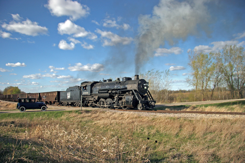 Soo Line 1003 Charging Along-Train Poster - A-Trains.com