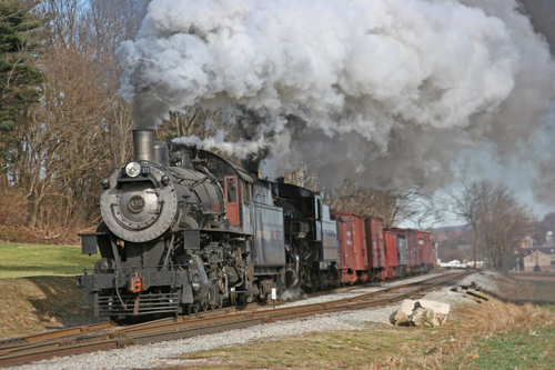 Strasburg Railroad Steam Doubleheader-Railroad Poster - A-Trains.com
