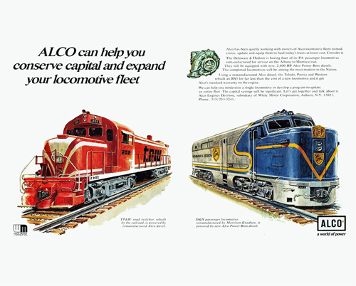 Alco Modernize 8" x 10" Metal Railroad Sign - A-Trains.com
