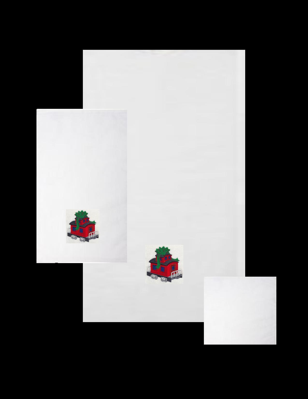 Xmas Caboose Towel sets - A-Trains.com